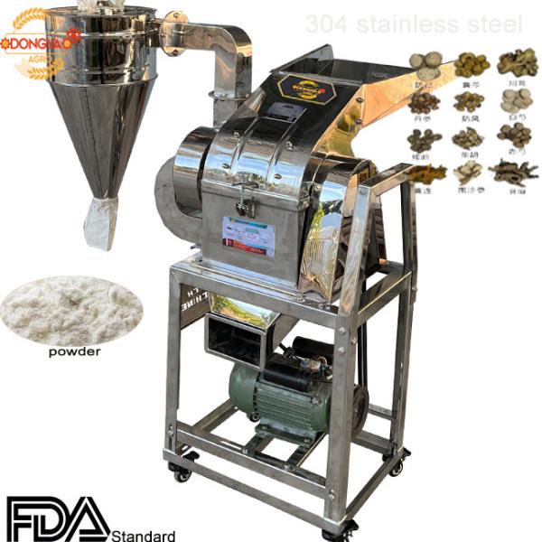 Quality FDA Food Standard No.304 Stainless Steel Hammer Flour Grinder and Crush Machine  Powder Making for sale