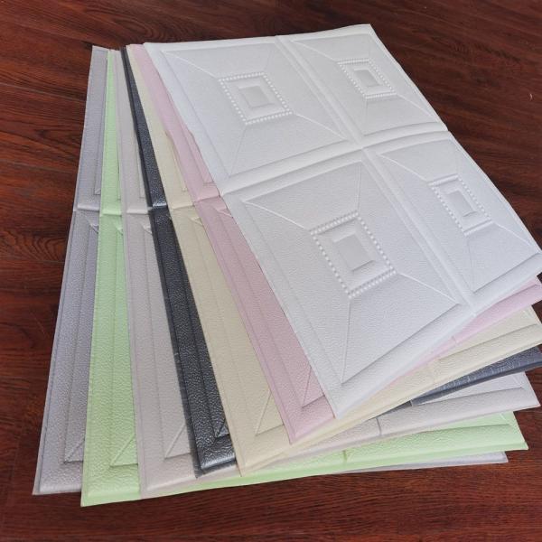 Quality 8mm Thickness Geometric Pattern Foam Wall Stickers for Sophisticated 3D Ceiling for sale