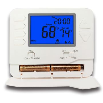 Quality 24V Digital Room Heat Pump Thermostat With Large Digital Display Dual Powered for sale