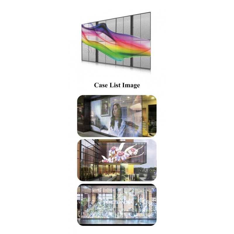 GC15-15W65T Grille Outdoor Transparent Led Screen Display Wan 0
