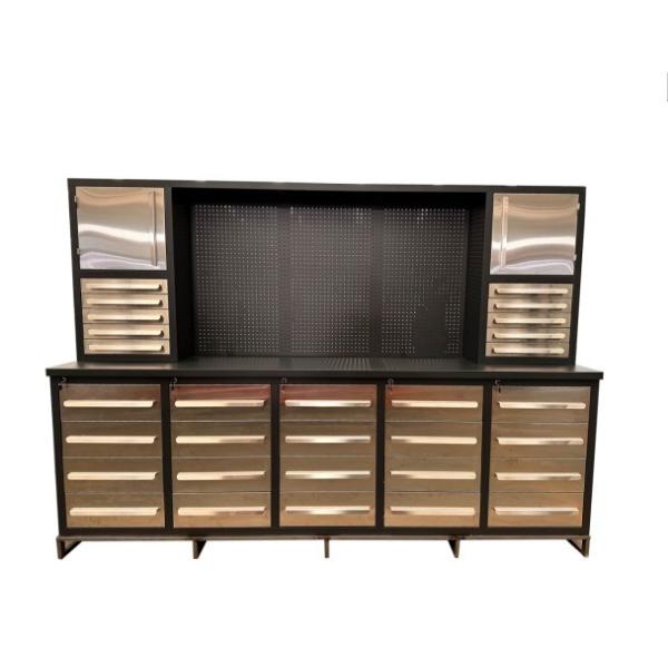 Quality Stainless Steel Handles Heavy Duty Tool Cabinet for Garage and Folding Workbench for sale