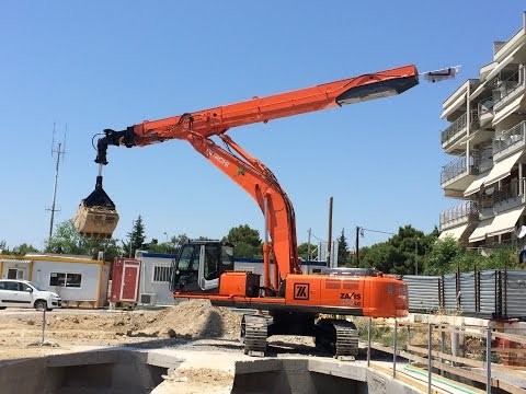 Quality Excavator Clamshell Telescopic Arm Attachment For SANY HITACH for sale