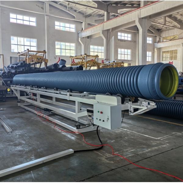 Quality PE / PP / PVC Double Wall Corrugated Pipe Extrusion Line With Helical Gear And 40cr Casting Mold Material for sale