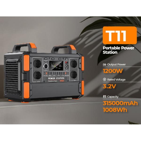 Quality 1200W Portable Power Station with LiFePO4 Battery and MPPT Controller for sale