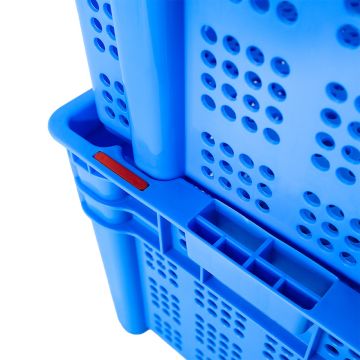 Quality Mesh Style Dislocation Storage Plastic Moving Crate for Fruit in Customized for sale
