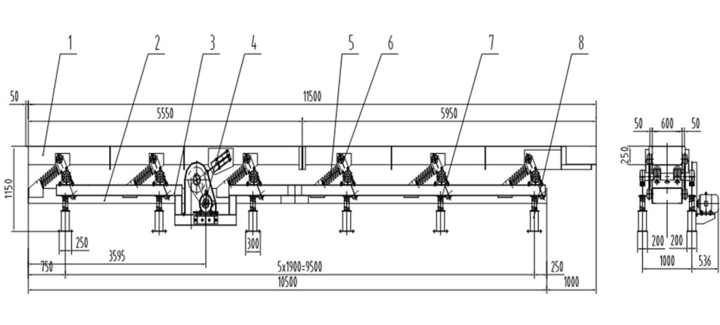 Three-mass Fully Balanced Vibratory Conveyor