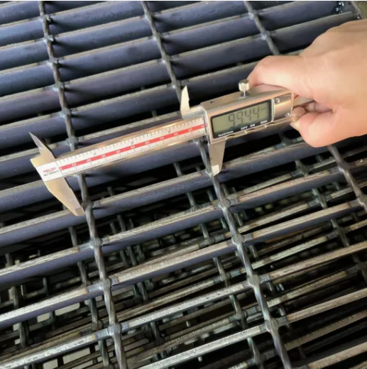 Galvanized steel grating installation example showing industrial flooring application