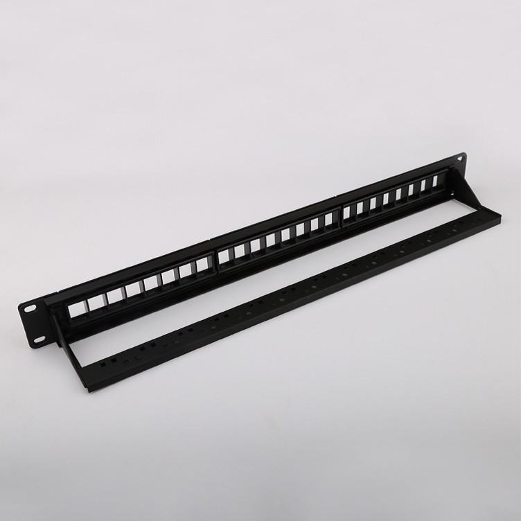 Quality 1RU Network Patch Panel C5e Blank Frame 24 Port Patch Panel Unloaded for sale