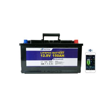 Quality Bluetooth Rechargeable LiFePo4 12v 150ah Golf Cart Battery for sale