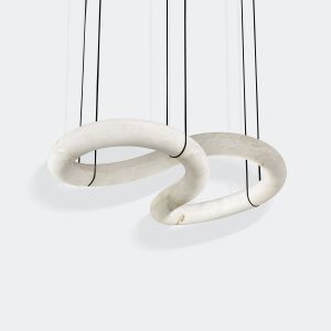 Quality Luxury Alabaster Chandelier 70W Natural Stone Chandelier Dimmable for sale