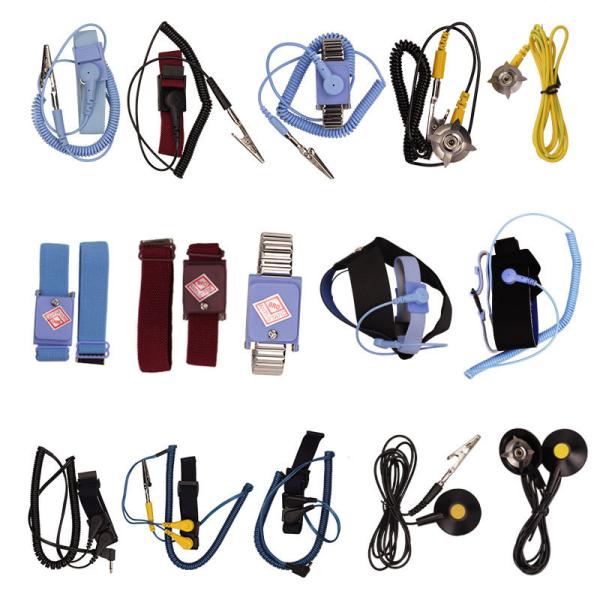 Quality ESD Anti Static Wrist Strap Band Wrist Guard 10mm Snap PU 2.5mm PU Cord for sale