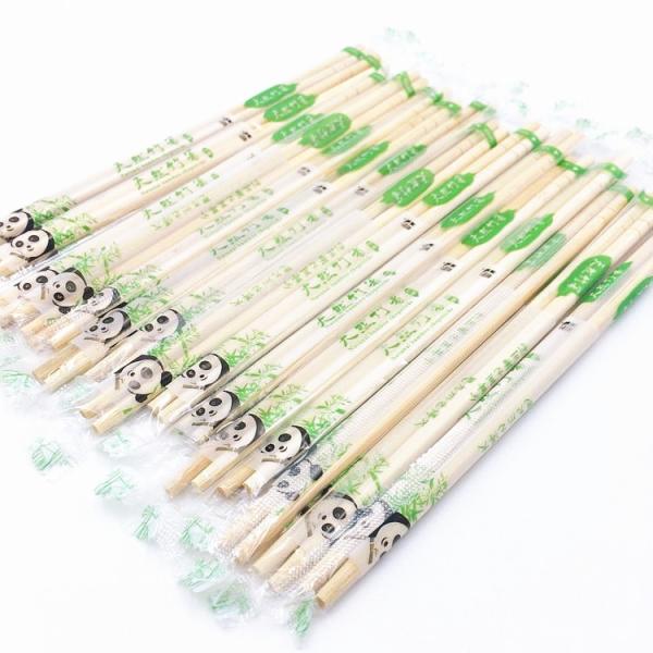 Quality 9" Disposable Round Bamboo Chopsticks with OPP Packing for sale