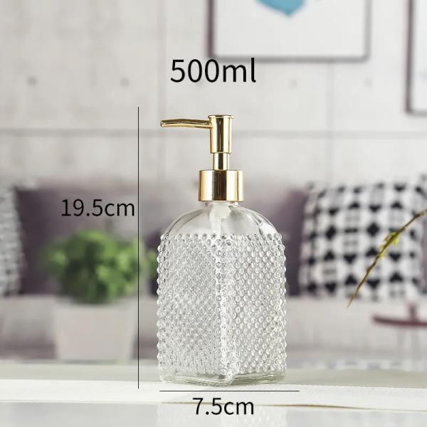 Quality Polka Dot Glass Bottle 500ml For Press Type Dispensing Of Hand Sanitizer And for sale