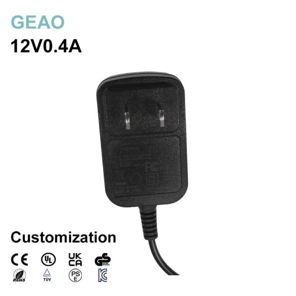 Quality 12V 0.4A Wall Mount Power Adapters Safe Electric For Tv / Dvd for sale