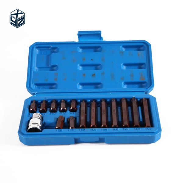 Quality 30mm 75mm S2 T type 15 pcs plastic box precision machining bit set for Muliti-purpose for sale