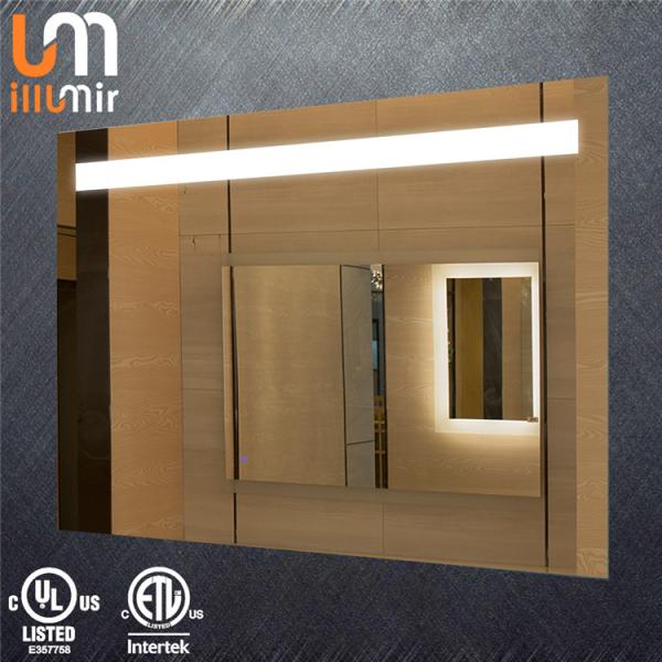 Quality Silver Smart Custom Bathroom Mirrors Waterproof Led Strip Vanity Mirror for sale
