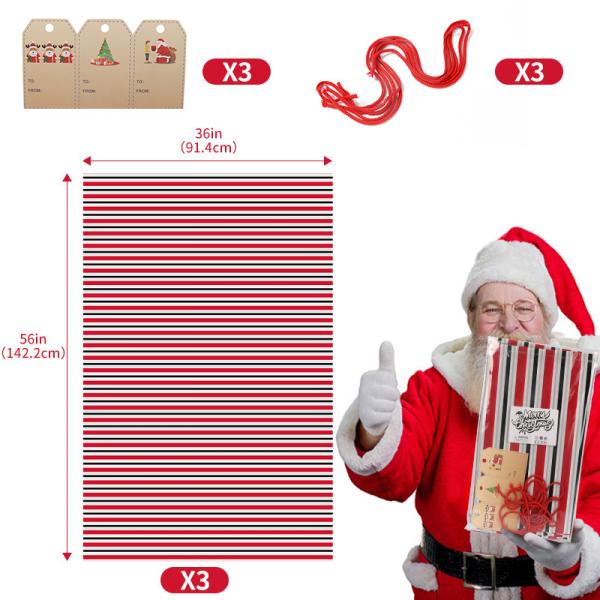 Quality OEM ODM LDPE Christmas Santa Sacks For Gift Wrapping for sale