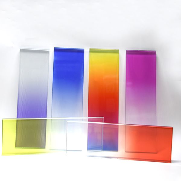 Quality Office Building Gradient Color Glass Luxury Wall Painting Glass 2mm-25mm Decorative Coloured Glass With Clock Decoration Glass for sale