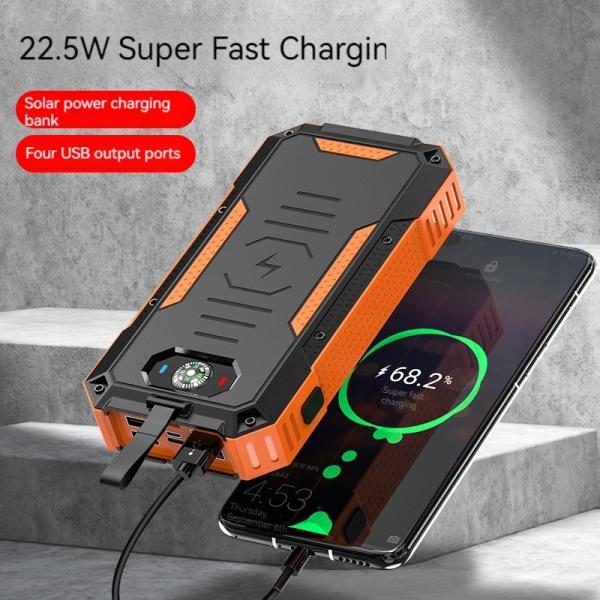 Quality 15W Output Power Private Mold Wireless Charging Solar Power Bank for iPhone for sale