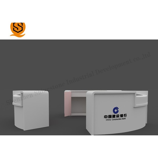 Quality OEM Logo Solid Surface Reception Desk Bank Reception Counter for sale