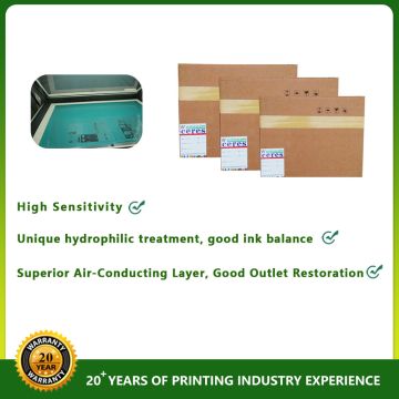 Quality Ceres Aluminum Offset Printing Plates PS CTCP Positive Photosensitive Coating for sale