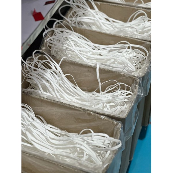 Quality N95 Face Mask Elastic Ear Bands 5mm 6mm 6.5mm 7mm White Polyester Spandex for sale