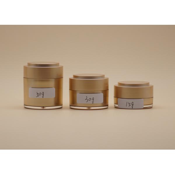 Quality Gold UV Spraying Cosmetic Cream Containers 15g Silk Screen Printing for sale
