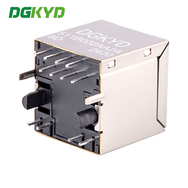Quality RJ45 Vertical Interface 180 Degree Network Connector 100MB Transformer for sale