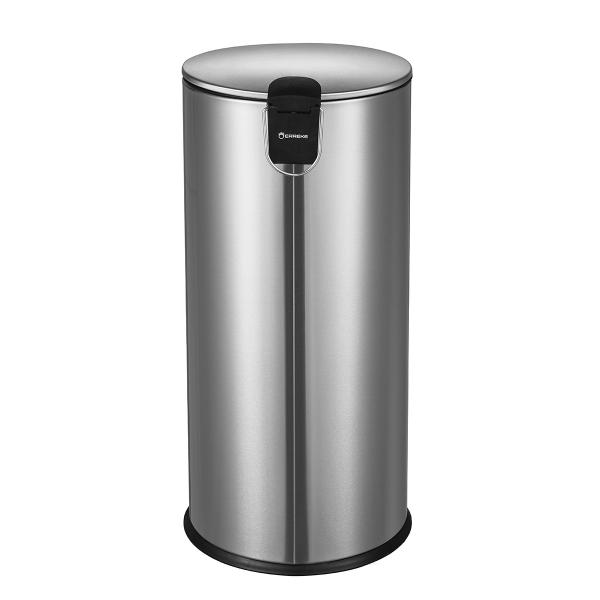 Quality 30L Soft Close Round Armor Pedal Trash Bin For Bathroom Waste Management for sale