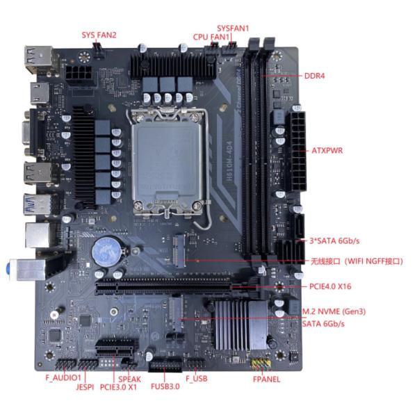 Quality lga1700 motherboard  ddr4 H610M-4D4 PC gaming  motherboard  for sale