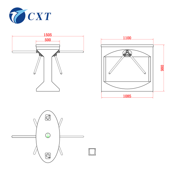 Quality High Speed Automatic Tripod Turnstile Access Control with 1000mm Height and for sale
