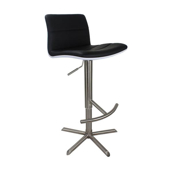 Quality Round T Footrest SGS Brushed Pu Leather Bar Stool for sale