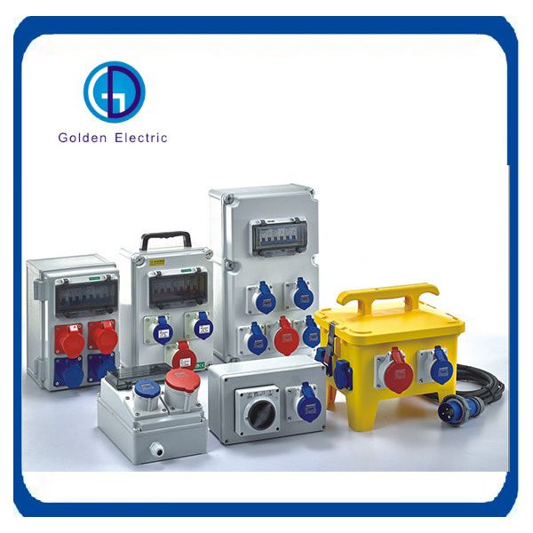 Quality Portable Combination Distribution Box Waterproof Plastic Industrial Socket Box at Best for sale