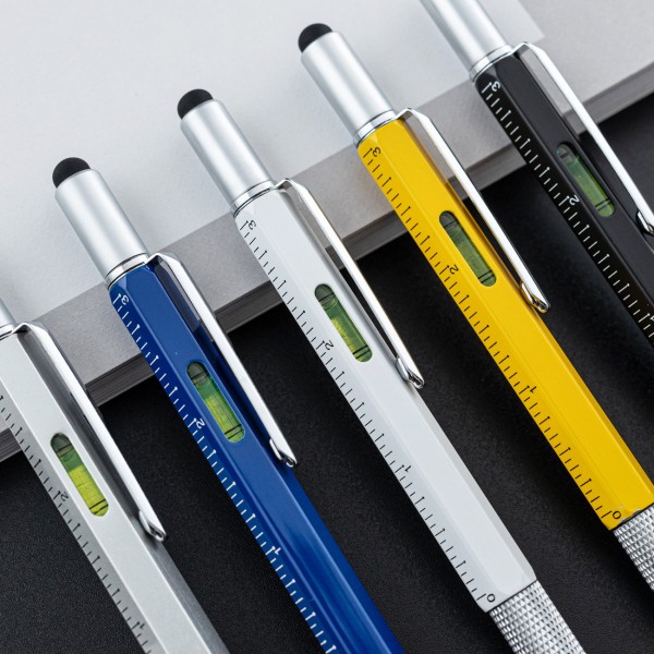 Quality Multifunctional Metal Creative Ballpoint Pen Ruler Screwdriver Touch Screen for sale