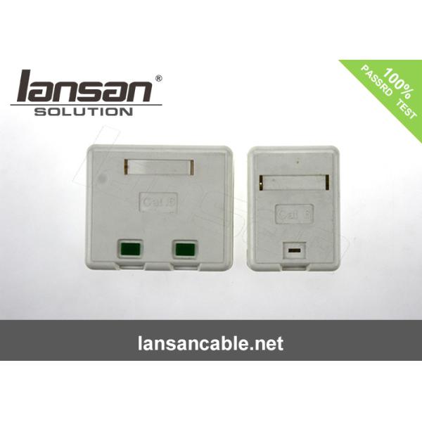 Quality High-impact Flame Reisistance Plastic Two Port Cat6 Surface Mount Box for sale