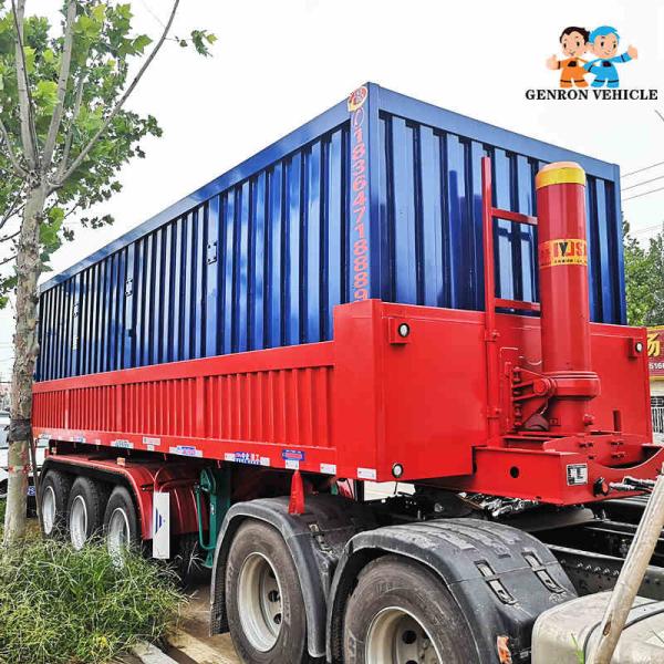Quality 3 Axles Heavy Duty Rear Tipper Semitrailer Used To Delivery 20 FT Containers With Mechanical Suspension for sale