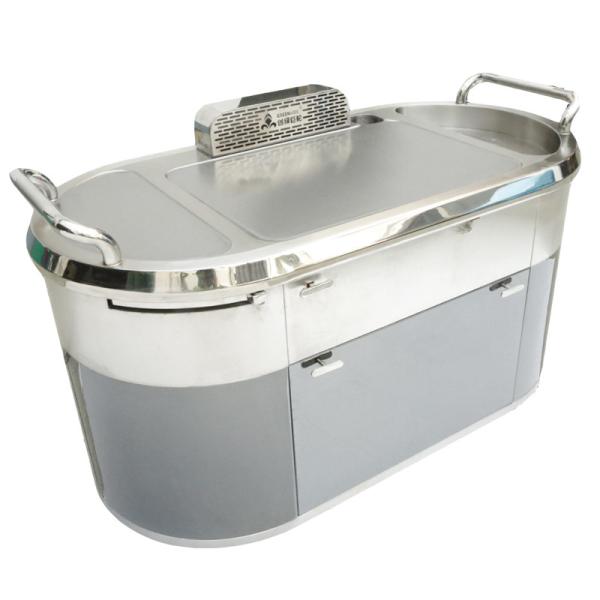 Quality GREENARK TO14 Stainless Steel Mobile Teppanyaki Grill Table 8KW for sale