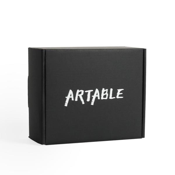 Quality Luxury Cardboard Boxes Black Corrugated Shipping Boxes Packing For Small for sale