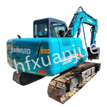 Quality SUNWARD 90E Used Crawler Excavator dealers 9rpm 9Ton for sale