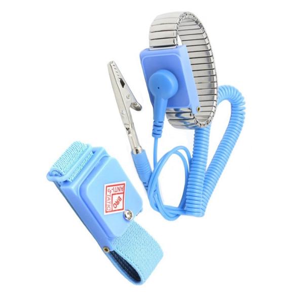 Quality ESD Anti Static Wrist Strap Band Wrist Guard 10mm Snap PU 2.5mm PU Cord for sale