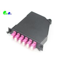 Quality MPO / MTP Fiber Optic Cassette 1MPO - 12 LC OM4 Type High Performance for sale