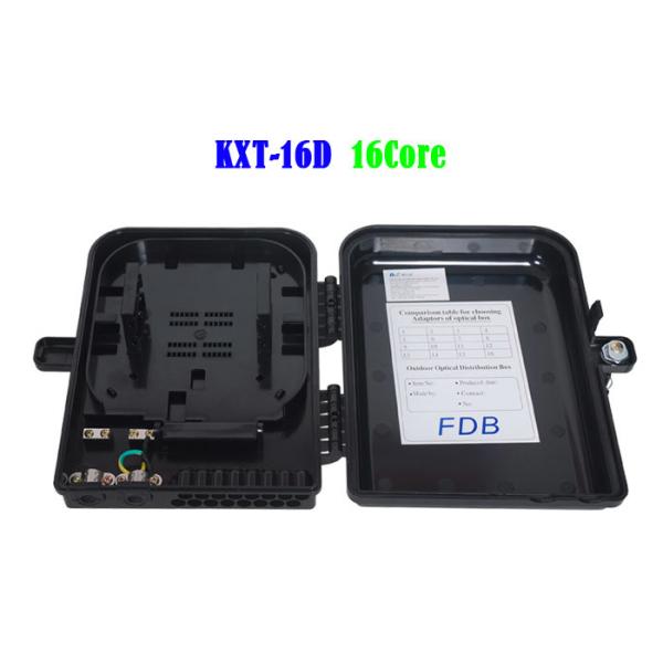 Quality Black Fiber Optic Distribution Box , Fiber Optic Enclosures Wall Mount for sale