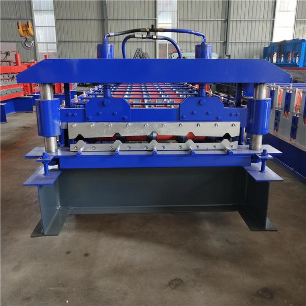 Quality Roof Tile Trapezoidal Sheet Roll Forming Machine Sidewall 16mm Under Frame 300 H for sale
