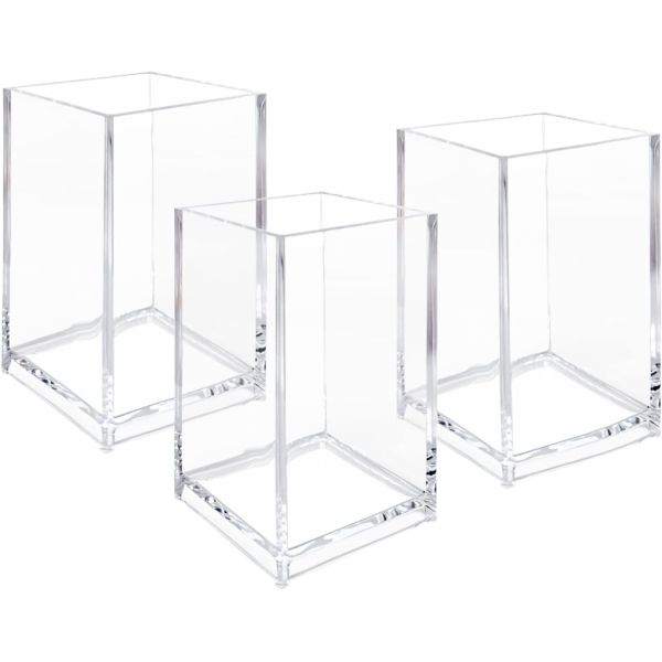 Quality Clear Versatile Acrylic Holder Acrylic Desk Organizer Pencil And Pen For Office School for sale
