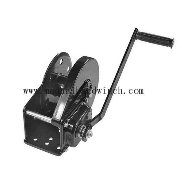 Quality LDE1800N 1800lbs Hand Crank Winch With Automatic Brake for sale