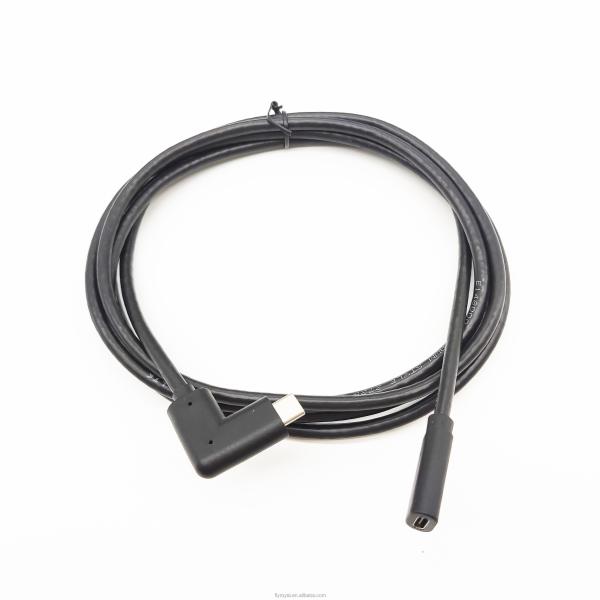 Quality Customized Left Angle Right Angle C Male To USB C Female Cable Type C Cable Fast for sale