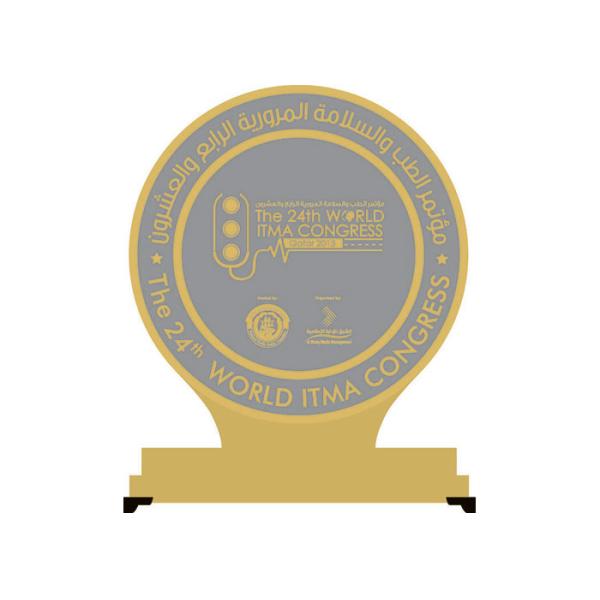 Quality Die Casting Custom Award Trophies Round Shape For Business Activities for sale