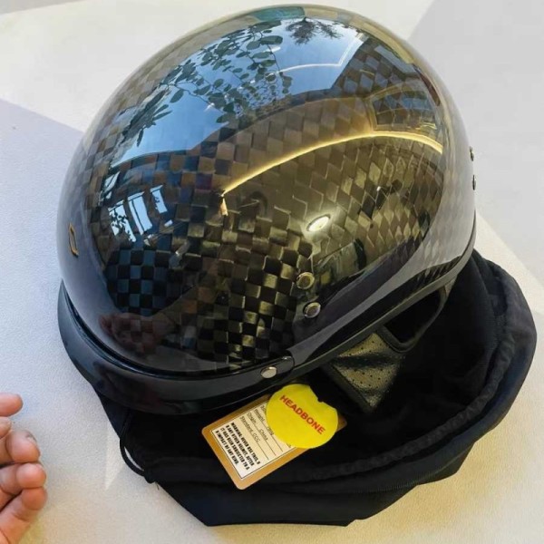 Quality Customized Logo Accepted Carbon Fiber Retro Spoon Helmet for Direct of 12k Half Helmet for sale