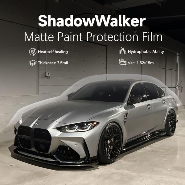 Quality ShadowWalker Vehicle TPU Matte PPF Wrap Clear Shrink Wrap Film For Headlight for sale