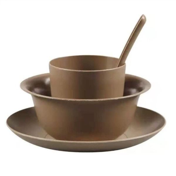 Quality Sustainable Catering Supplies with Biodegradable Rice Husk Tableware and Customization for sale